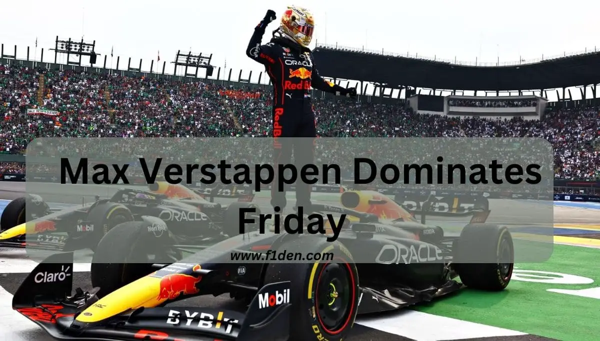 Max Verstappen Dominates Friday Formula 1 Practice Sessions At Japanese ...